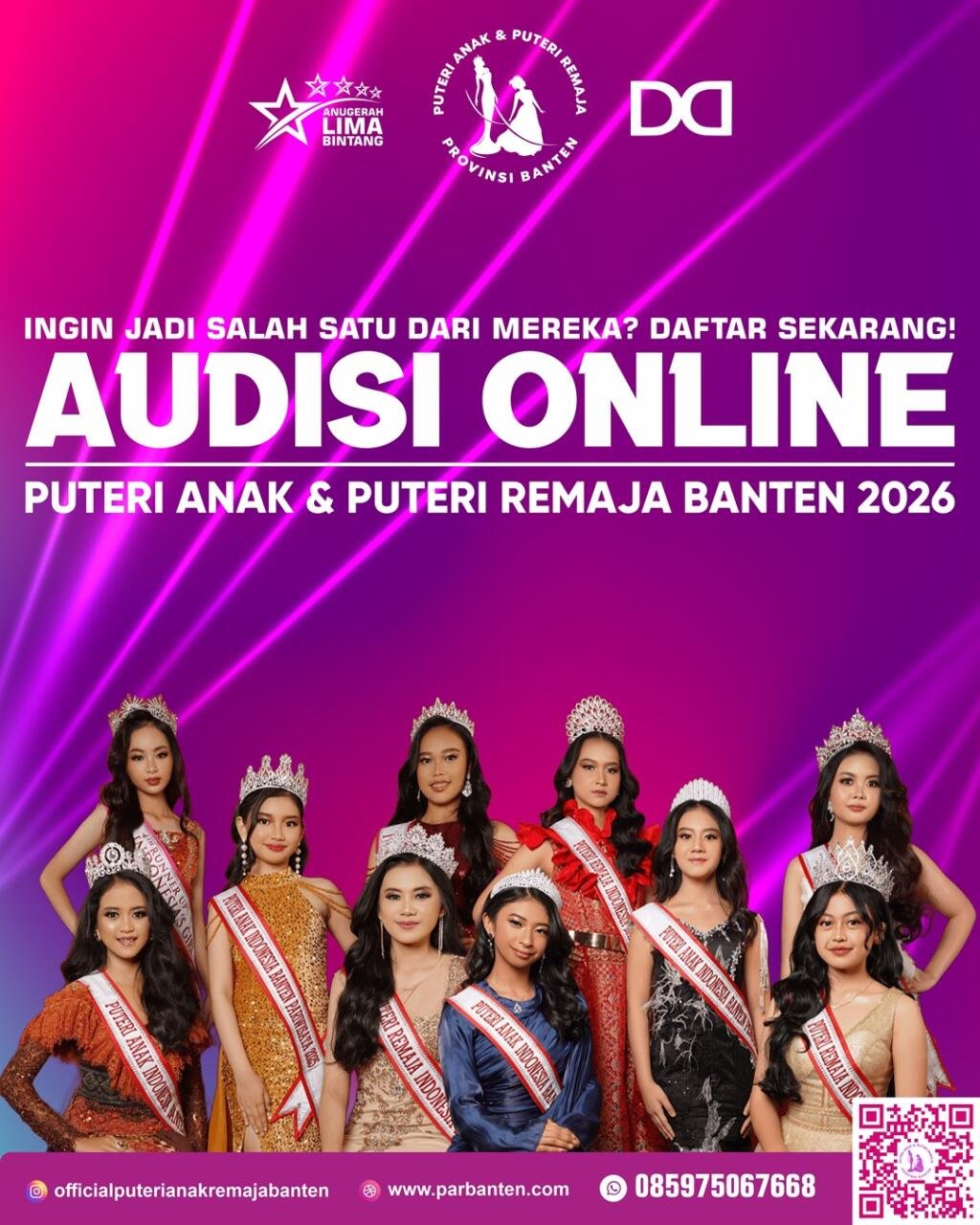 Telah Dibuka Pendaftaran Ajang Puteri Anak Dan Remaja Banten 2026 ...